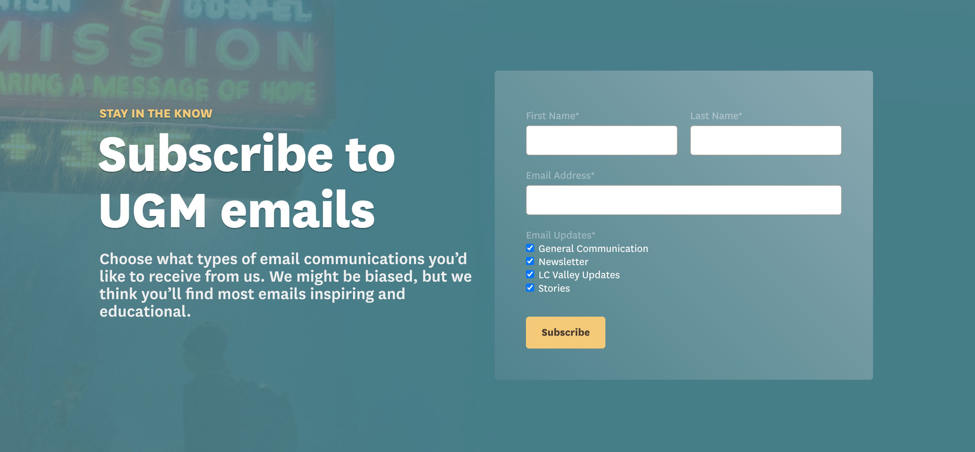 UGM Inland Northwest - Subscribe